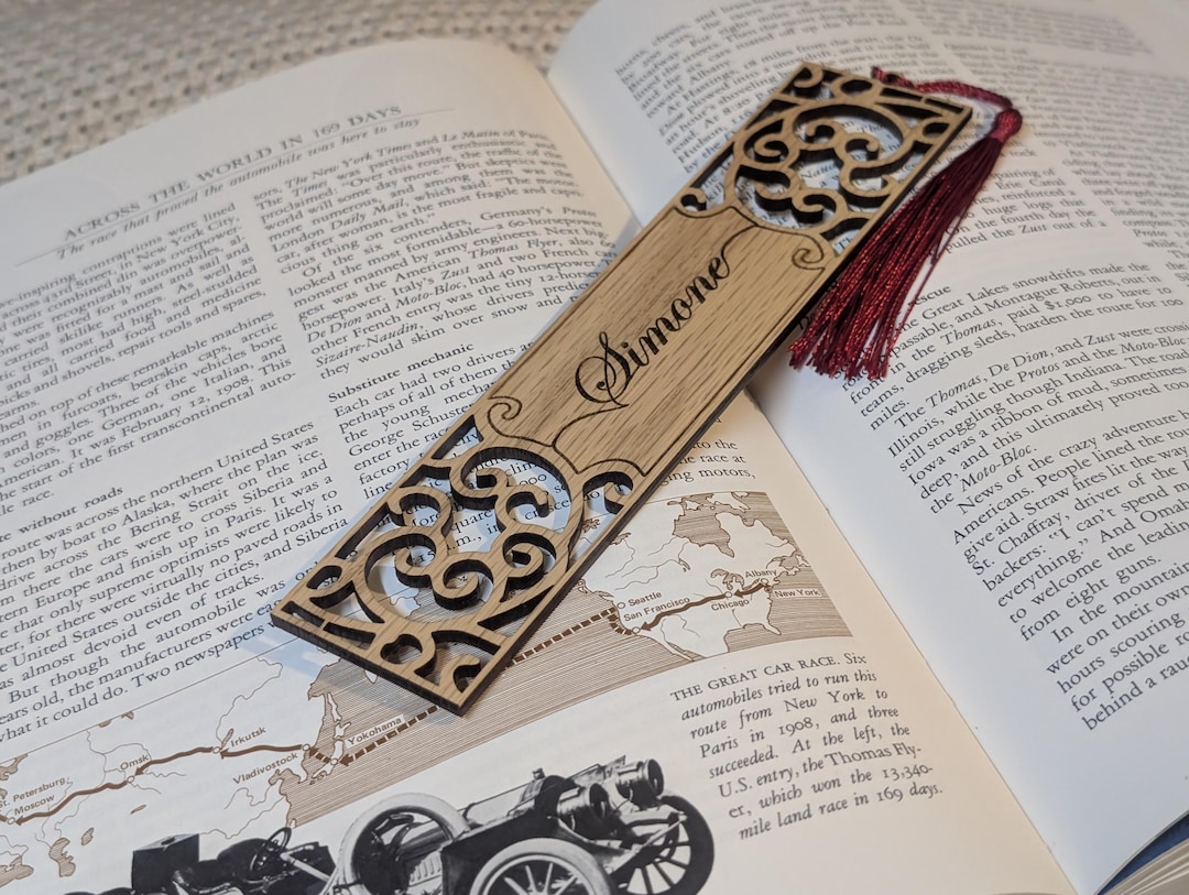 Personalized Wooden Bookmark, Gift Box, Custom Wooden Bookmark, Book ...