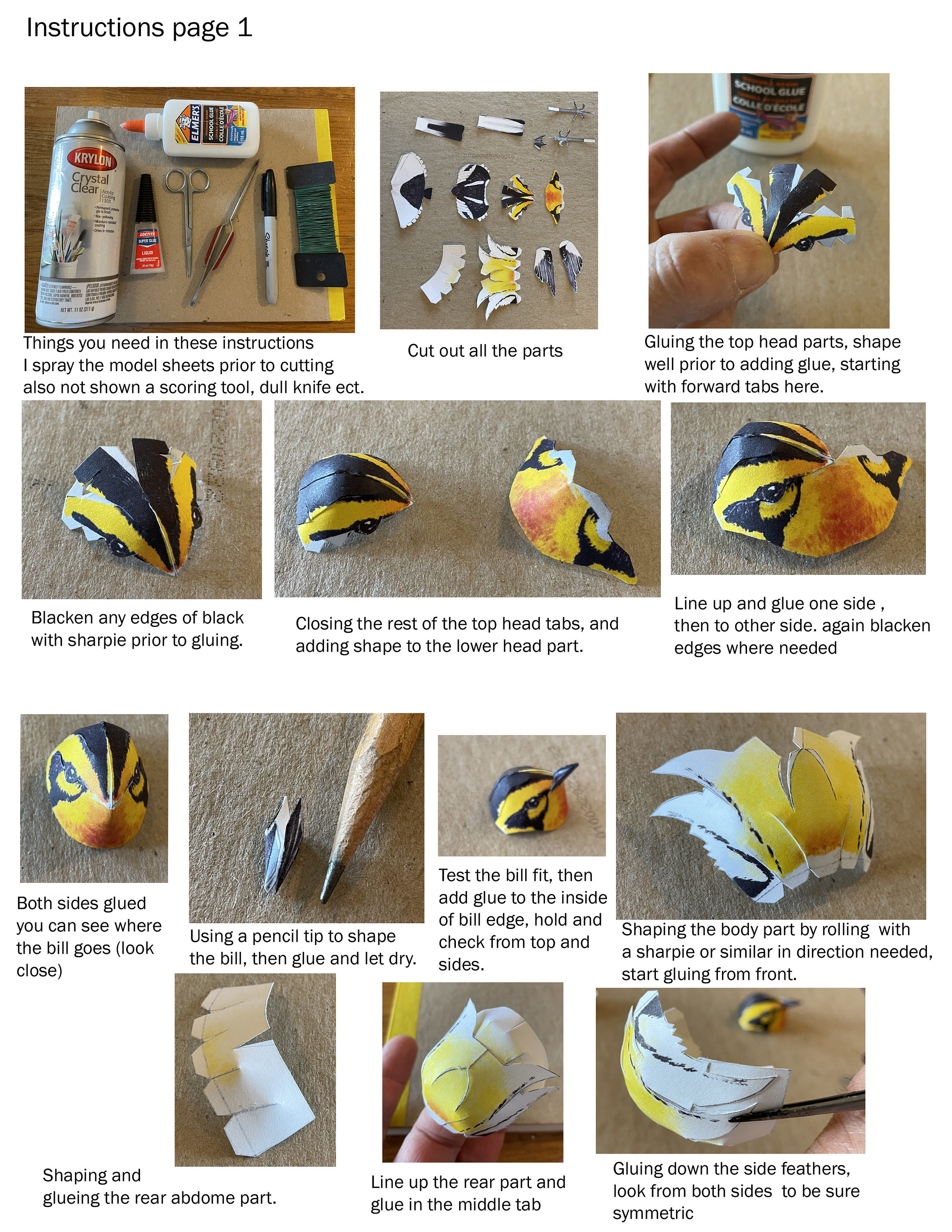 Papercraft Blackburnian Warbler 3D a Realistic Paper Model - Etsy