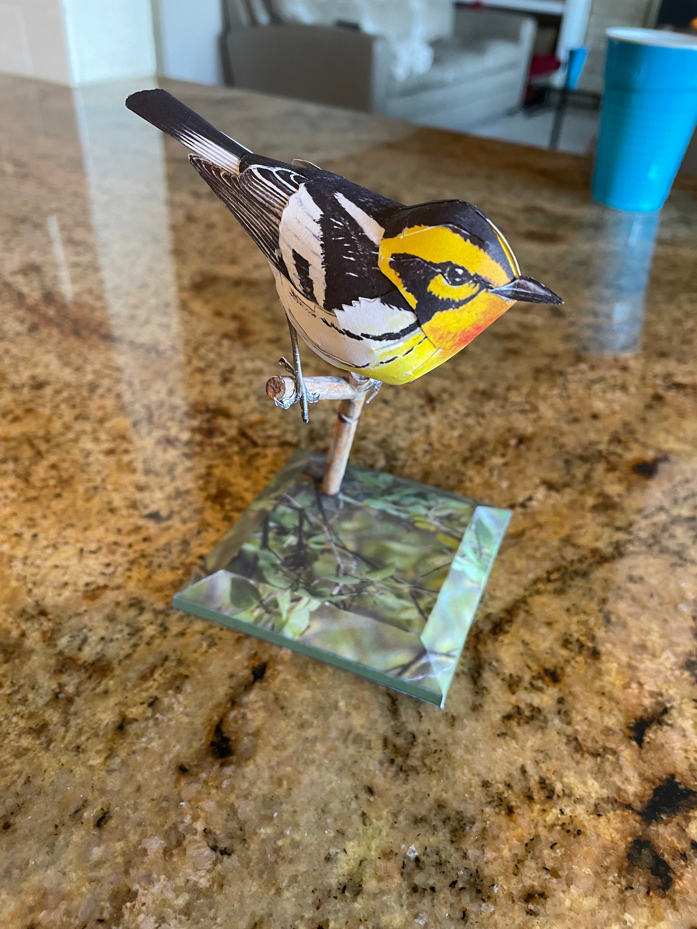 Papercraft Blackburnian Warbler 3D a Realistic Paper Model - Etsy