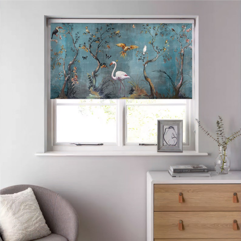 Blue Stork Custom Printed Blackout Roller Blinds, Custom Personalized ...