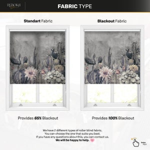 Floral Landscape Printed Roller Blind, Cactus Patterned Roller Shade for Kitchen, Vintage Retro ...