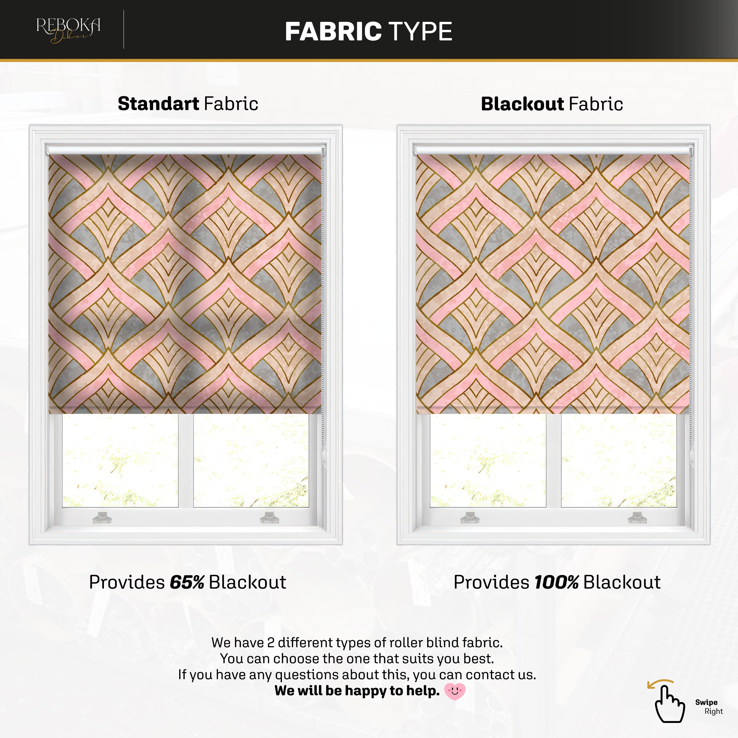 Pink Art Deco Pattern Roller Shades, Luxury 1920s Geometric Asian Style ...