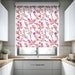 Pink Floral Roller Shades, Butterflies Fluttering in Flowers Roller ...