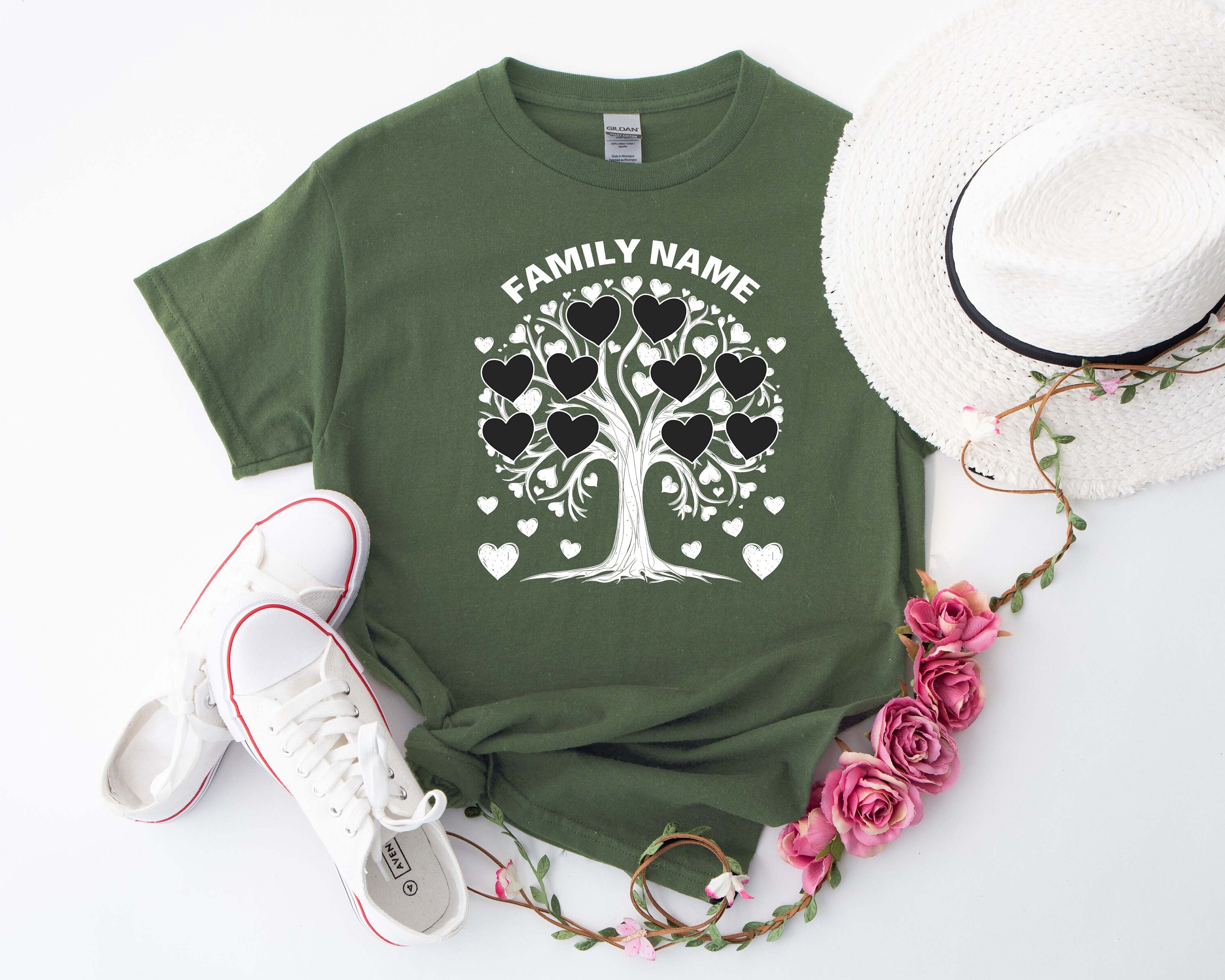 Custom Family Tree Shirt, Trendy Family Shirt, Cute Tree Shirt, Gift ...