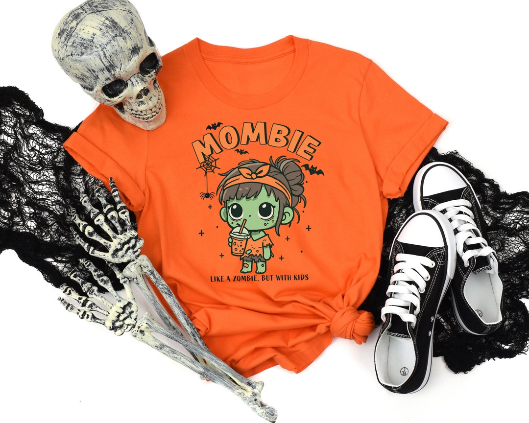 Mombie Like A Zombie but With Kids Shirt, Gift for Mom, Halloween Mom ...