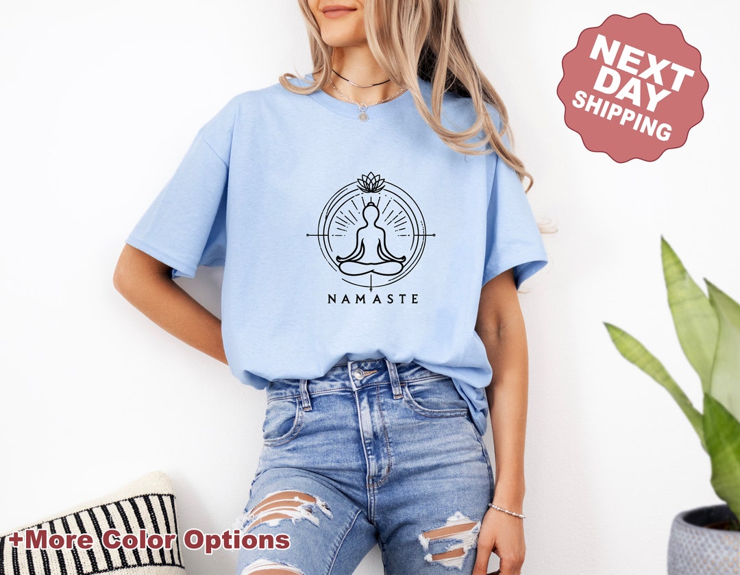Namaste Lotus Flower Yoga T-shirt, Yoga T-shirt, Namaste Shirt ...
