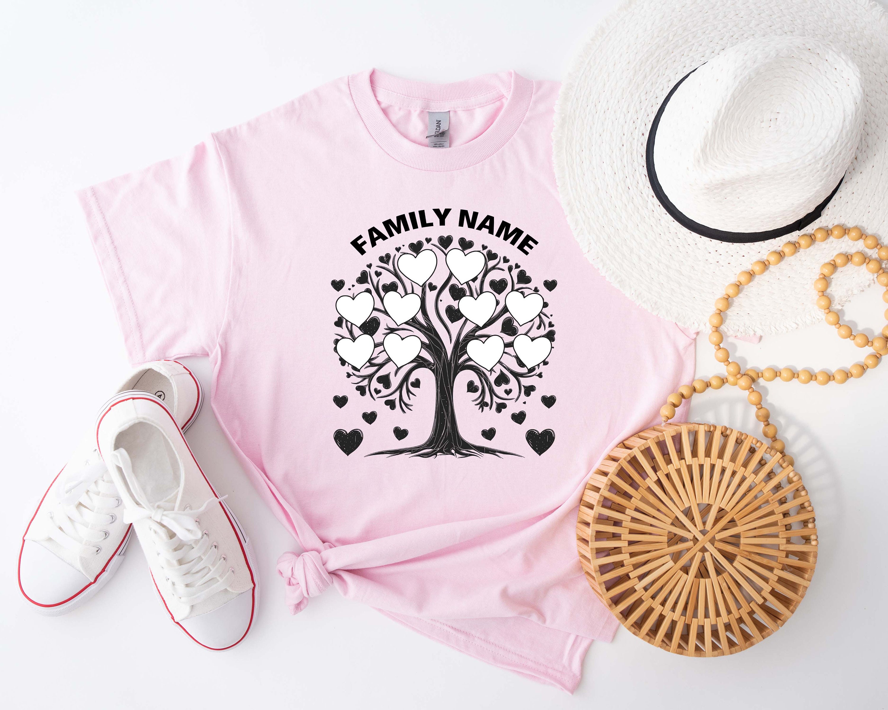 Custom Family Tree Shirt, Trendy Family Shirt, Cute Tree Shirt, Gift ...