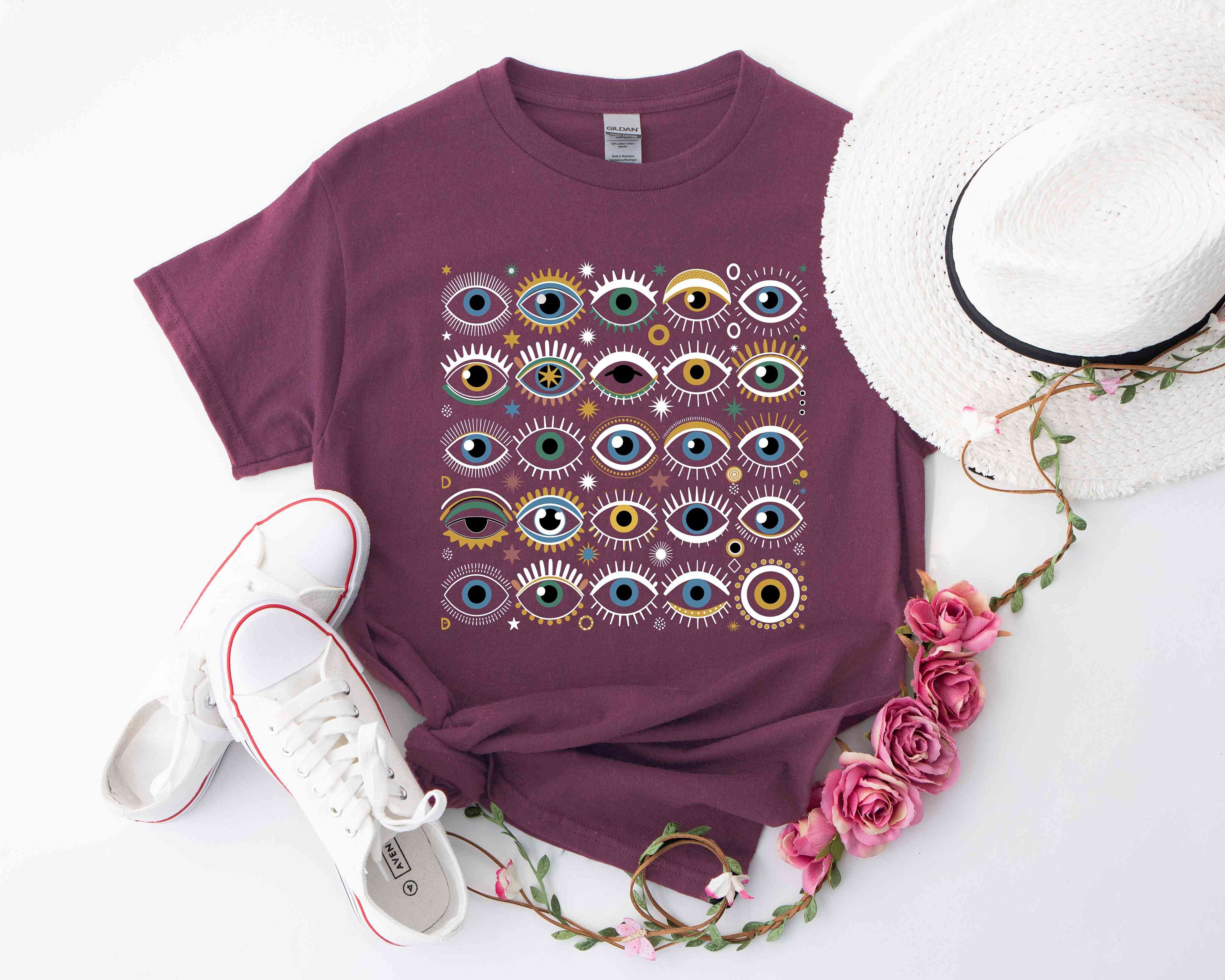 Evil Eye Shirt, Evil Eye Retro Shirt, Mystical Witchy Eye Shirt, Evil ...