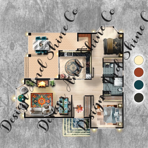 Floor Plan Stickers - Etsy