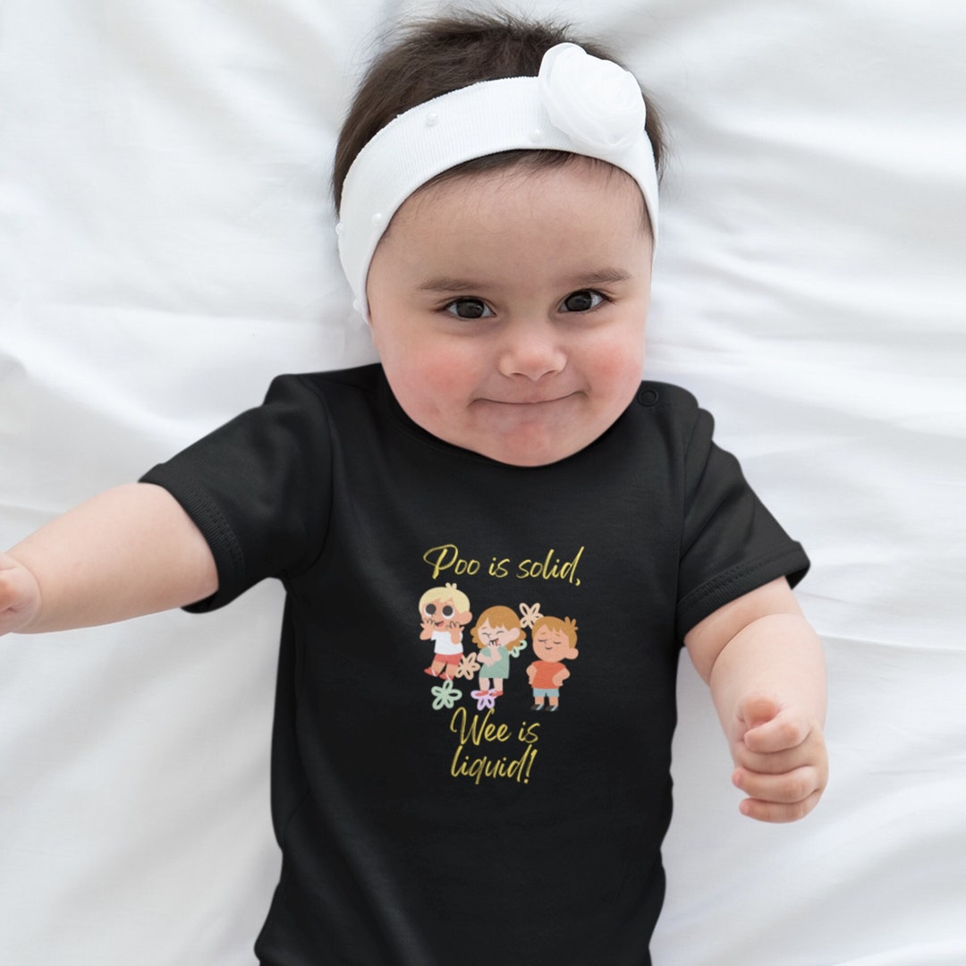 Poo is Solid Wee is Liquid Funny Baby Onesie Multiple Colors - Etsy
