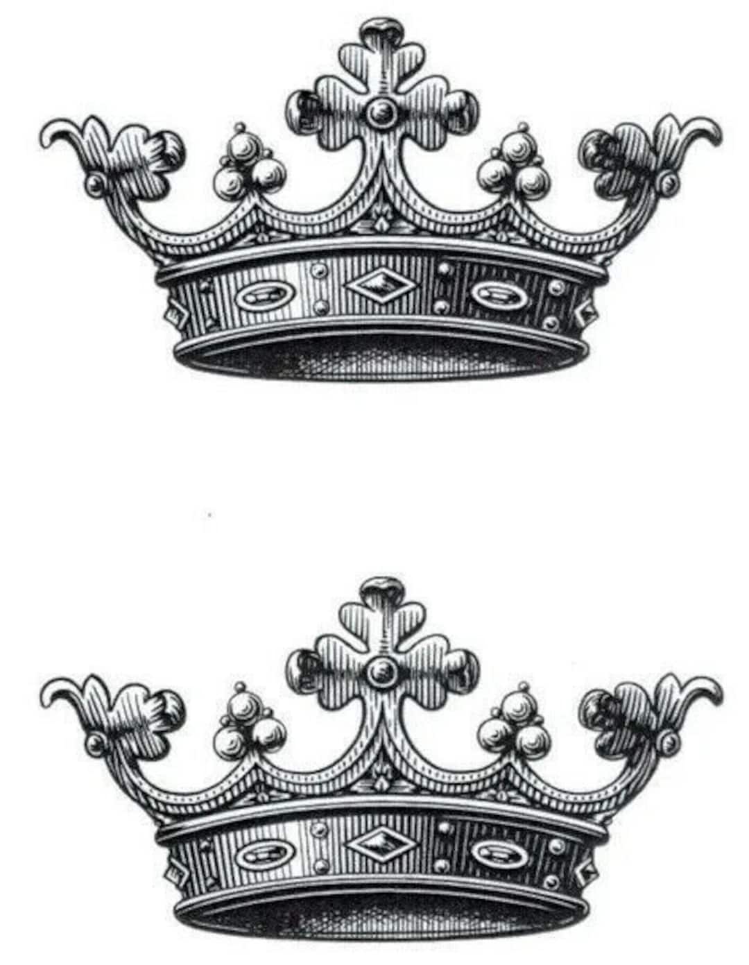 Mini King Queen Crowns Temporary Tattoos Women Mens Kids Fake Stick on ...