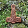 Wood Mjolnir Wall Hanging. Wood Thor Hammer Viking Decor. Mammen Style ...