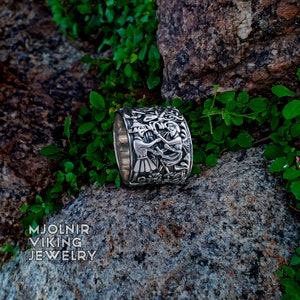 Sigurd and Fafnir Ring. Handcrafted Authentic Sterling Silver Viking ...