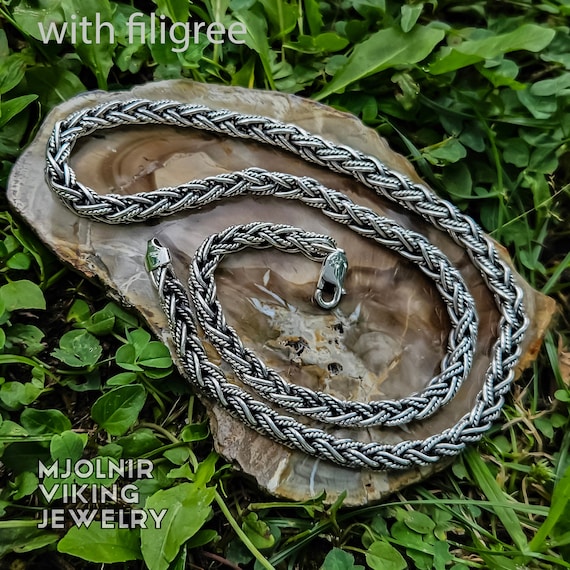 Handcrafted Viking Chain. Sterling Silver Viking Necklace. Quality Norse Chain for Men and Women. Etsy