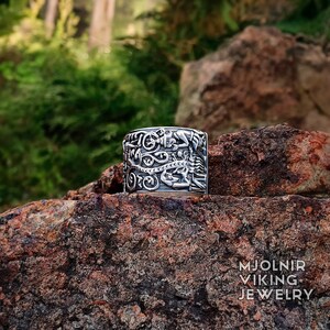 Sigurd and Fafnir Ring. Handcrafted Authentic Sterling Silver Viking ...