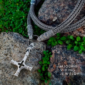 Olaf Cross Mjolnir Replica. Authentic Thor Hammer Pendant. Handcrafted ...
