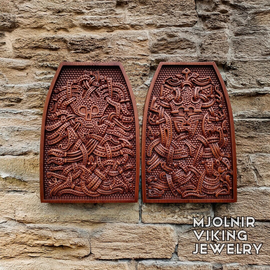 Loki Mask Viking Wall Panel. Oak Viking Wall Hanging. God Loki Wood ...