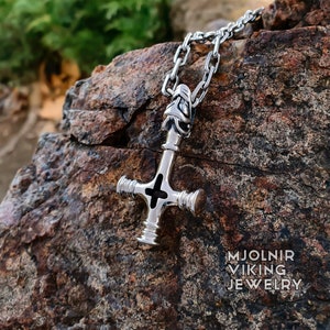 Olaf Cross Mjolnir Replica. Authentic Thor Hammer Pendant. Handcrafted ...