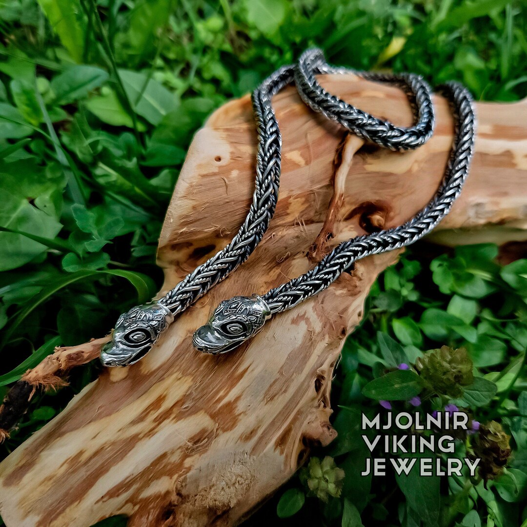 Dragon Head Chain. Authentic Viking Chain. Handcrafted Sterling Silver ...