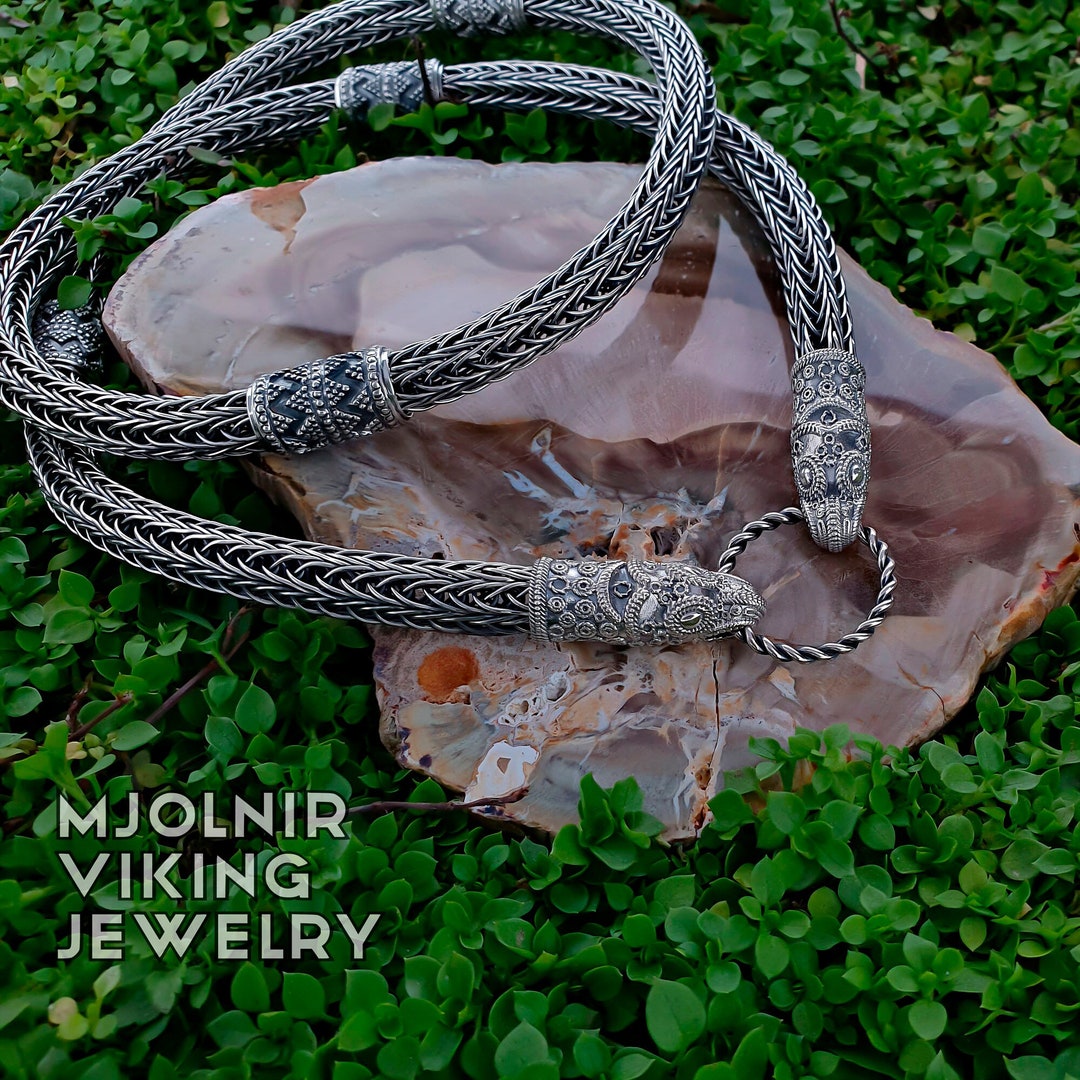 Raven Head Viking Replica Chain. Authentic Necklace With a Viking Beads ...