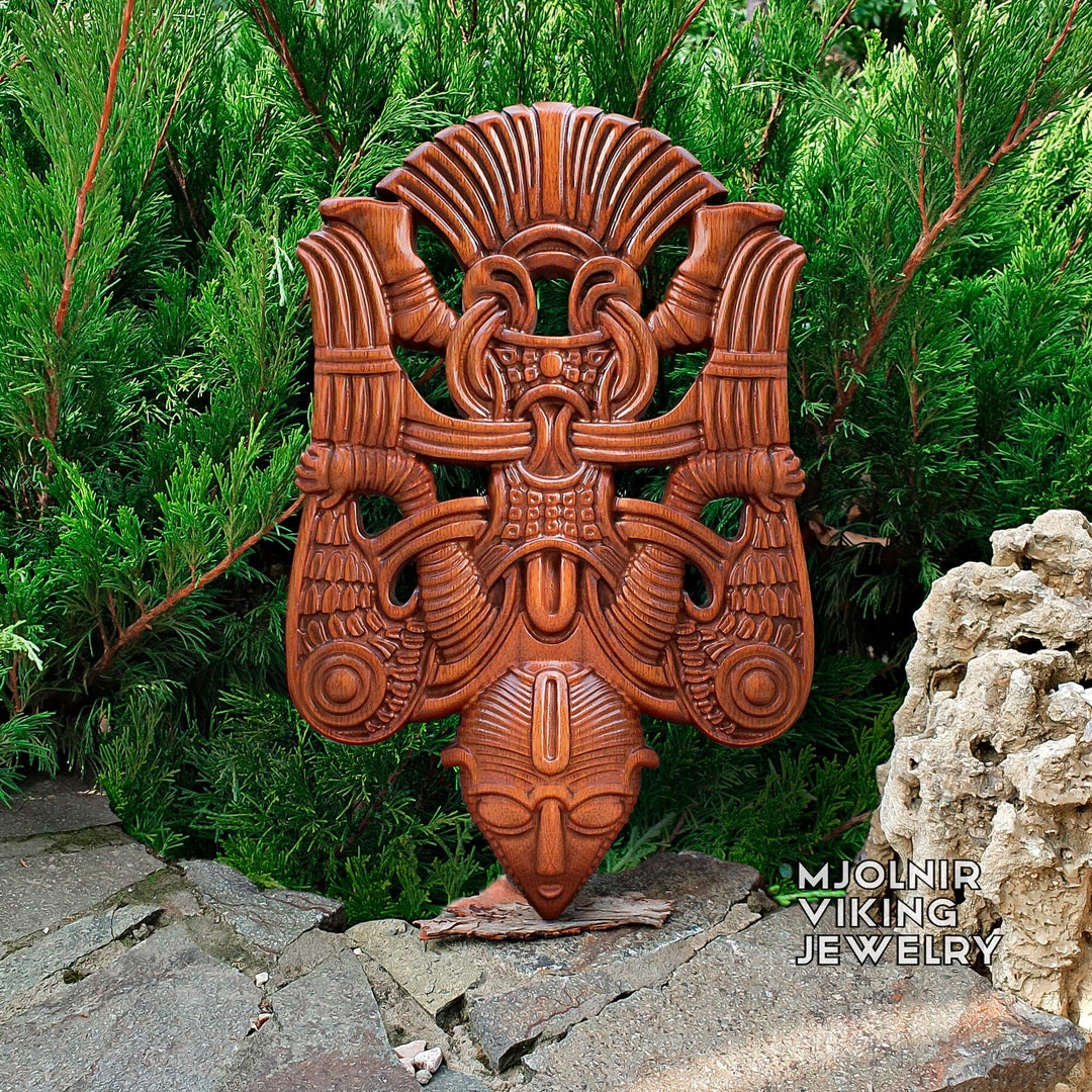 Wood Winged Man Replica From Uppakra. Viking Wall Panel of Wayland the ...