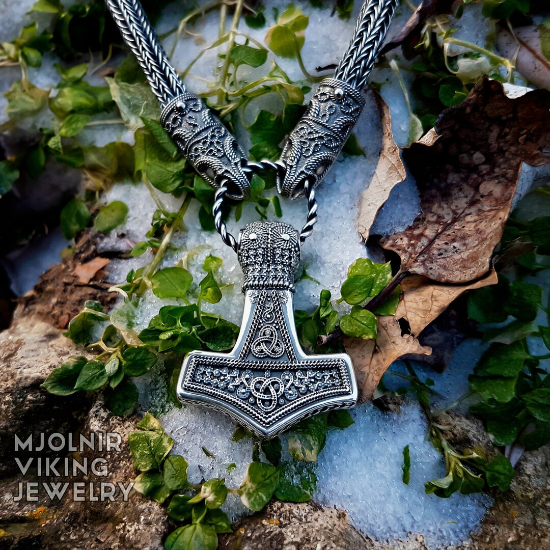Bredsatra Mjolnir Replica. Authentic Thor Hammer Necklace. Handcrafted ...