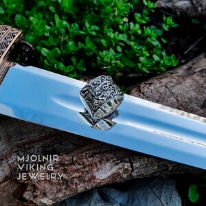 Sigurd and Fafnir Ring. Handcrafted Authentic Sterling Silver Viking ...