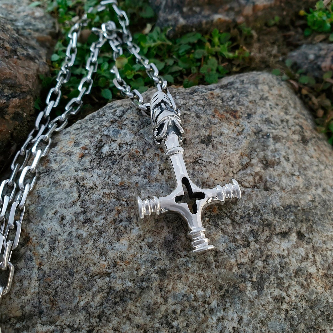 Olaf Cross Mjolnir Replica Authentic Thor Hammer Pendant - Etsy