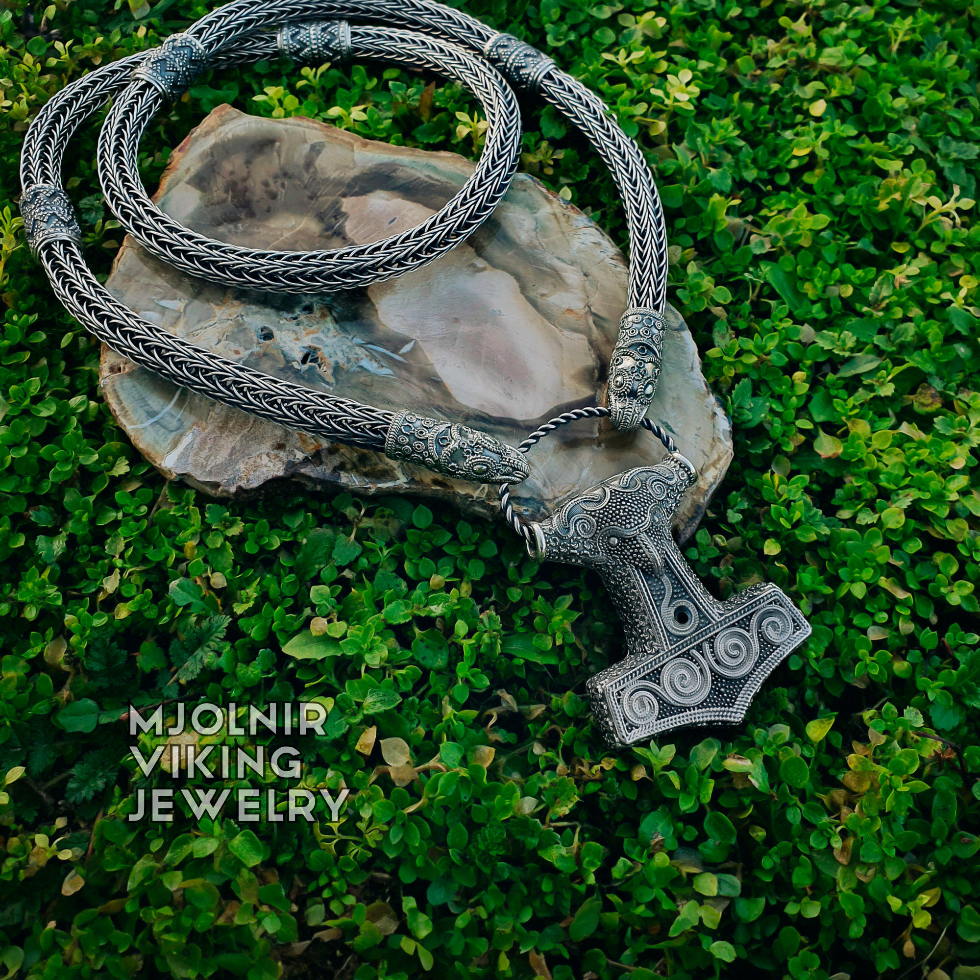 Raven Head Viking Replica Chain. Authentic Necklace With a Viking Beads ...