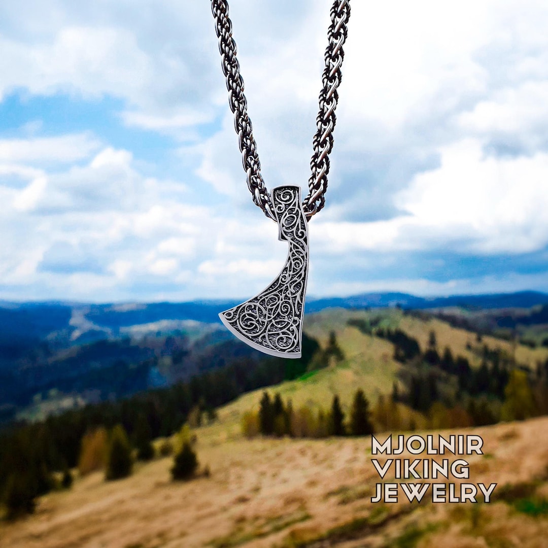 Perun Axe Pendant. Authentic Ancient Viking Axe Necklace. Sterling ...