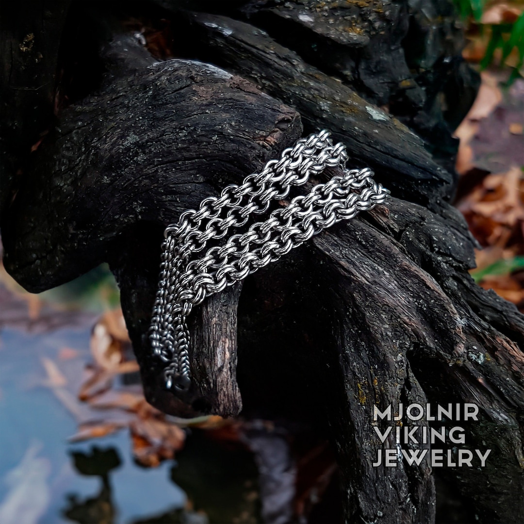 Handcrafted Sterling Silver Viking Chain Necklace - Norse Jewelry - Etsy