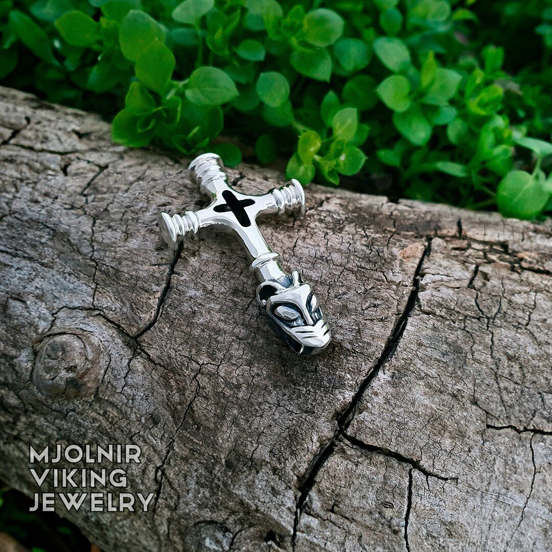 Olaf Cross Mjolnir Replica. Authentic Thor Hammer Pendant. Handcrafted ...