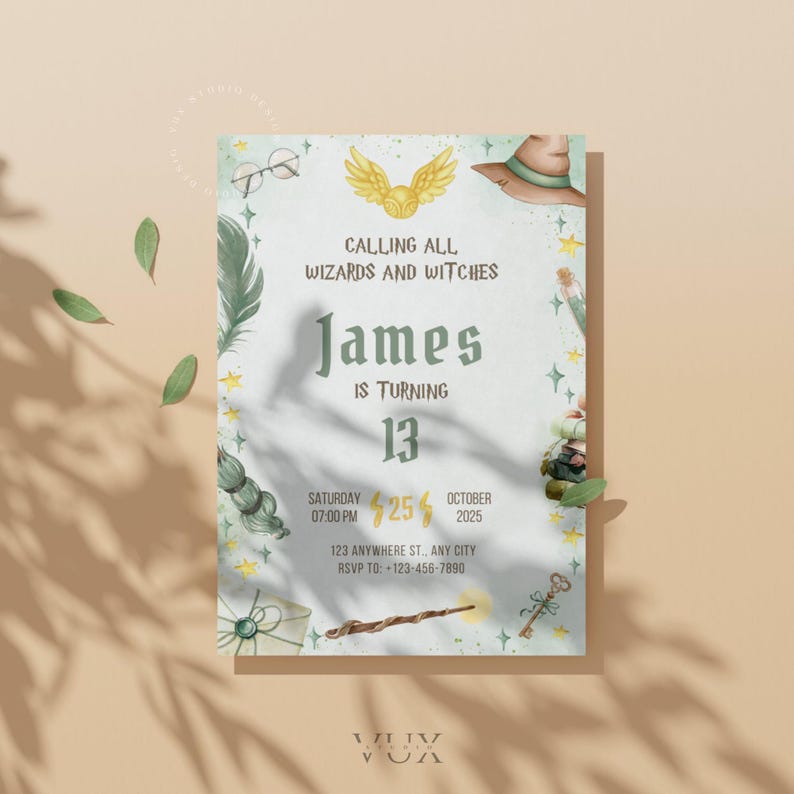 4 Wizard Invitation Template Bundle Wizards Witches Invite Magical ...