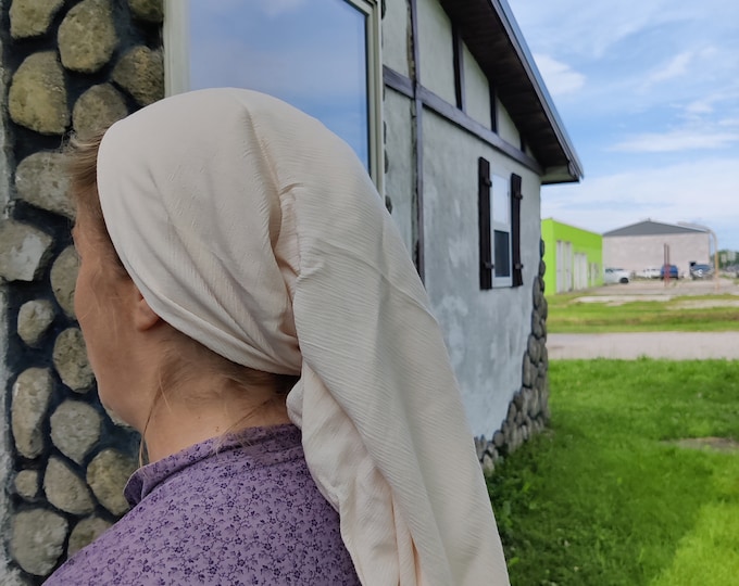 Tan Crepe Head Covering - Etsy