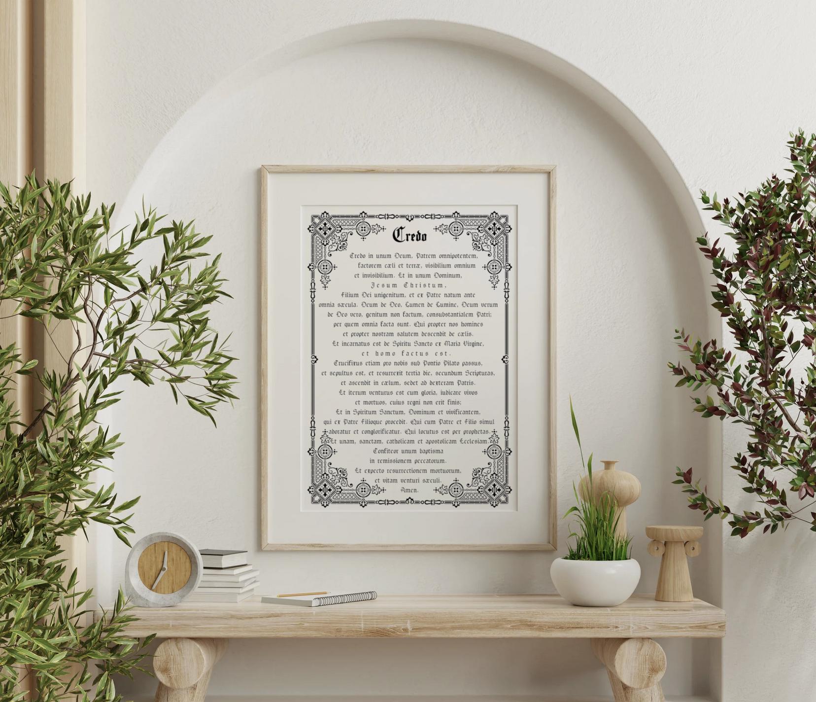 Credo Prayer Printable: Traditional Catholic Latin Mass Art (digital ...