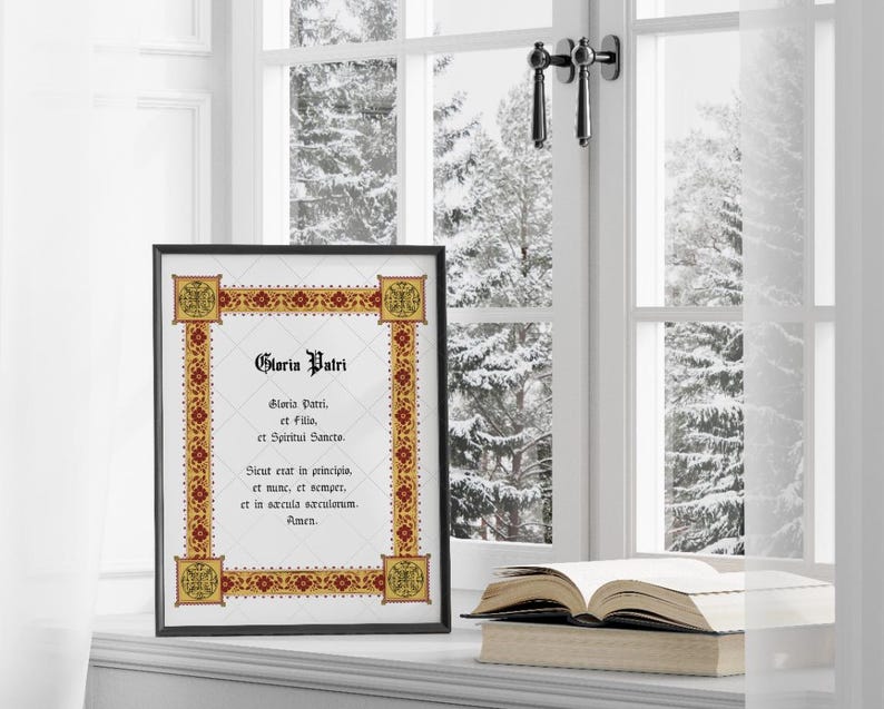 Gloria Patri Latin Printable Prayer | Traditional Catholic Wall Art ...