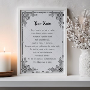 Pater Noster Traditional Catholic Printable Prayer | Our Father in ...