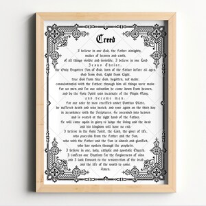 Creed Printable Prayer | Nicene Creed Wall Art | Instant Download Pdf ...