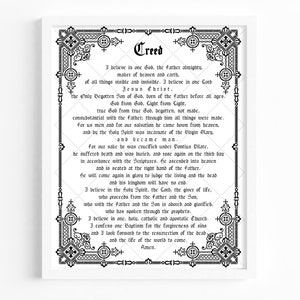 Creed Printable Prayer | Nicene Creed Wall Art | Instant Download Pdf ...