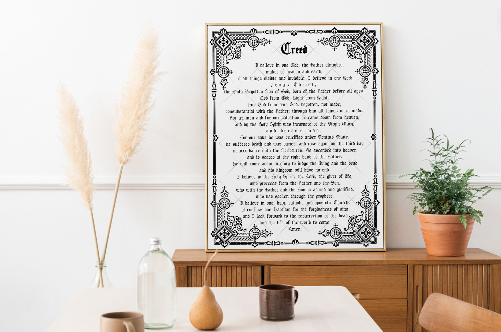 Creed Printable Prayer | Nicene Creed Wall Art | Instant Download Pdf ...