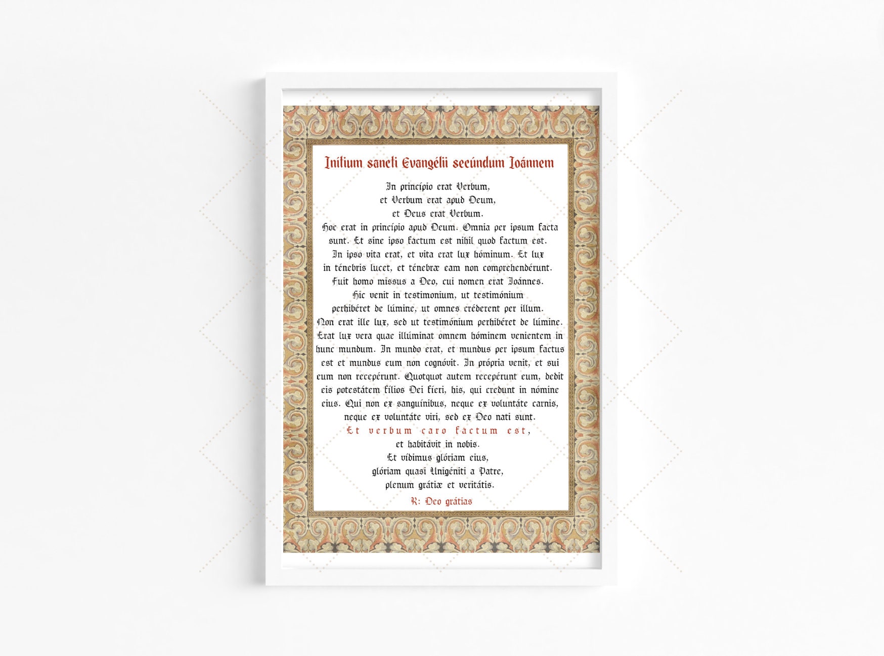 Latin Mass Last Gospel Printable Prayer Traditional Latin Mass ...
