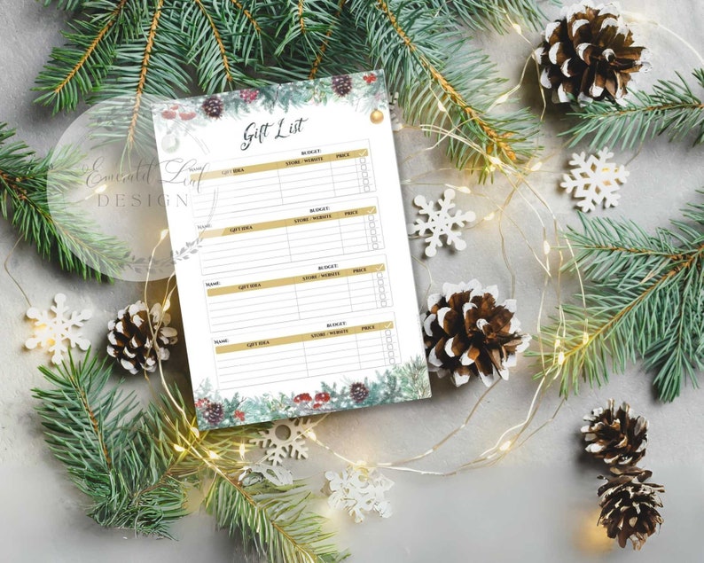 Printable Christmas Planner Bundle: Holiday Organizer, Gift, Budget ...