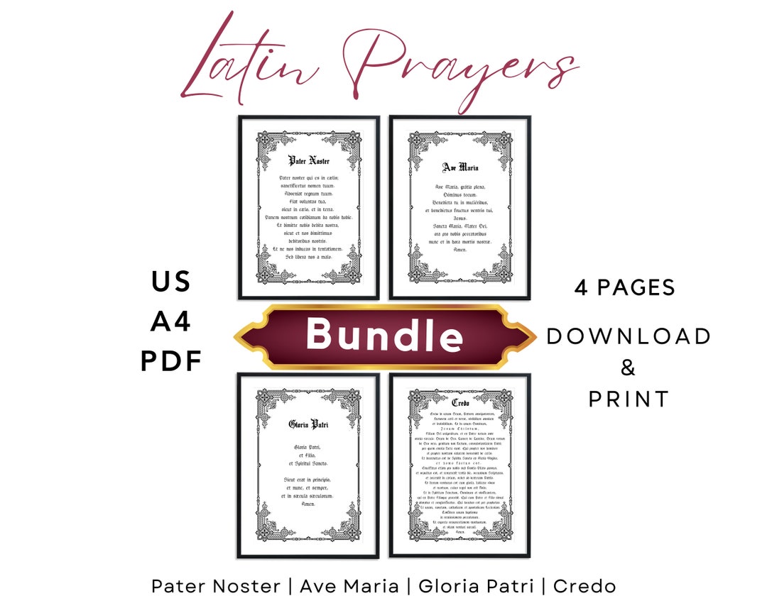 Latin Prayer Bundle | Credo, Pater Noster, Ave Maria, Gloria Patri ... Latin Prayer Bundle | Credo, Pater Noster, Ave Maria, Gloria Patri ...