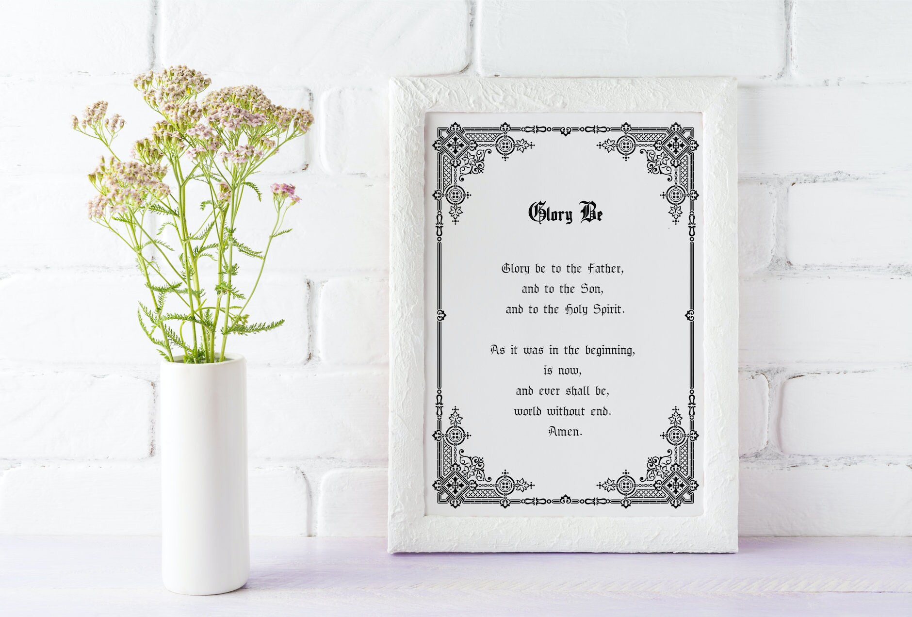 Glory Be Prayer Printable: Catholic Home Decor Wall Art (digital ...