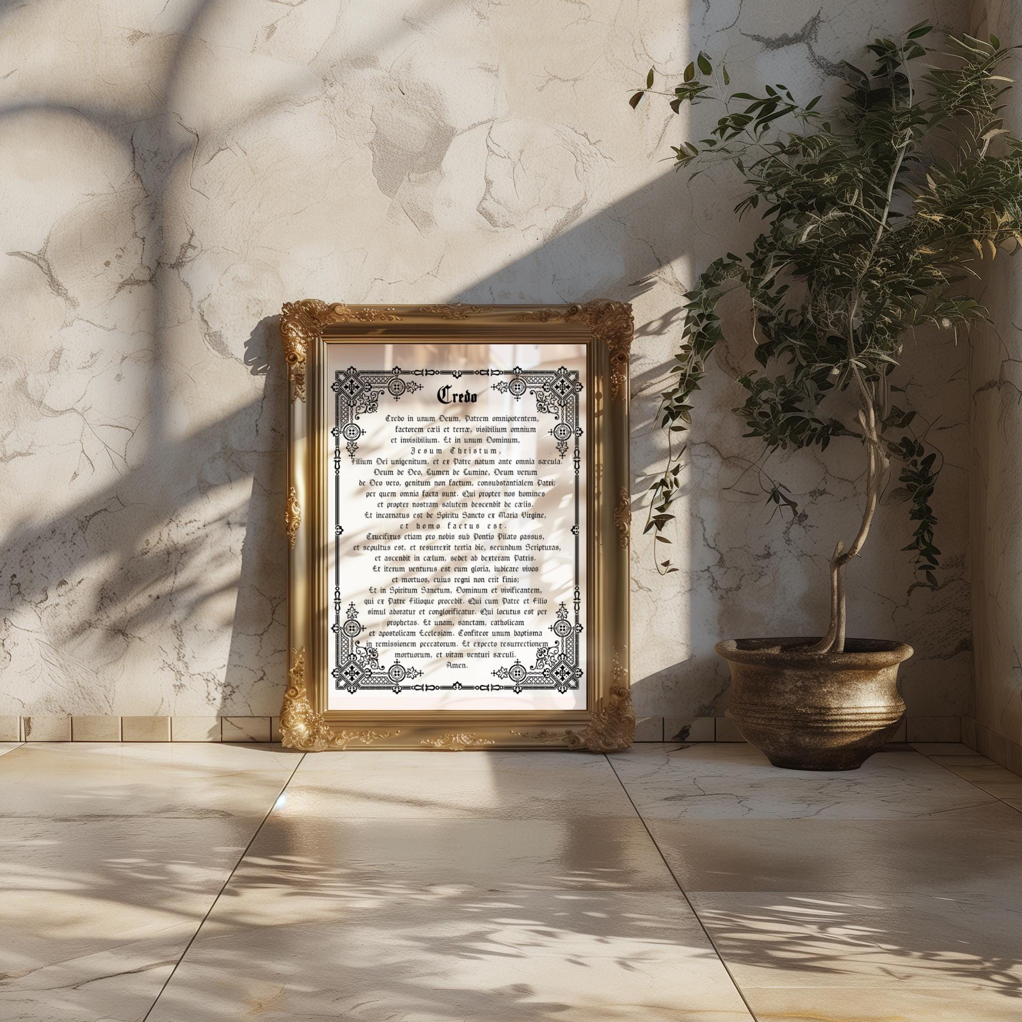 Credo Prayer Printable: Traditional Catholic Latin Mass Art (digital ...