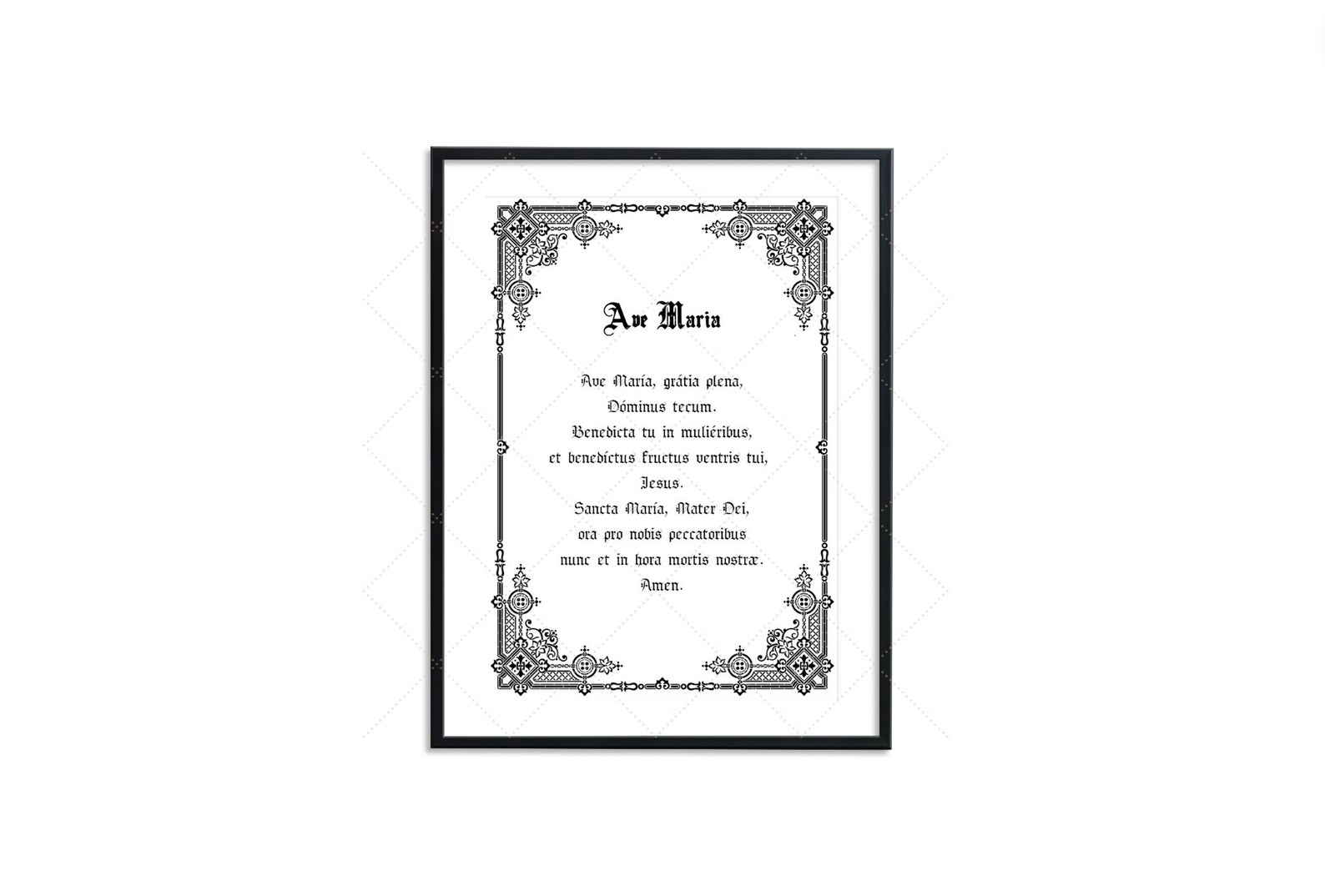 Ave Maria Printable Prayer | Hail Mary in Latin | Traditional Catholic ...