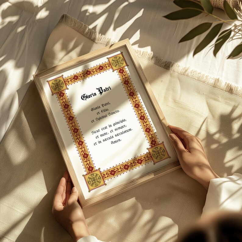 Gloria Patri Latin Printable Prayer | Traditional Catholic Wall Art ...