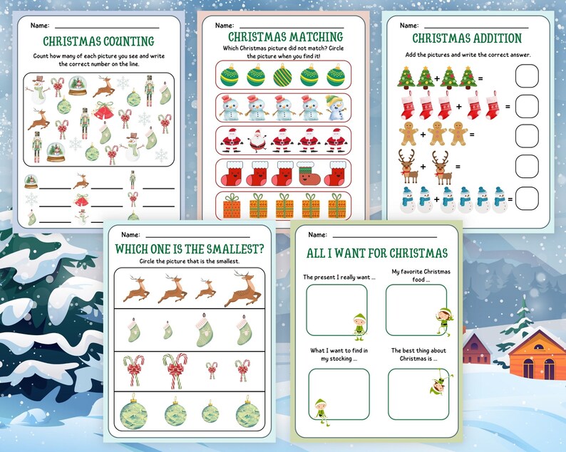 Christmas Kids Activity Pages | Printable Christmas Party Activities ...
