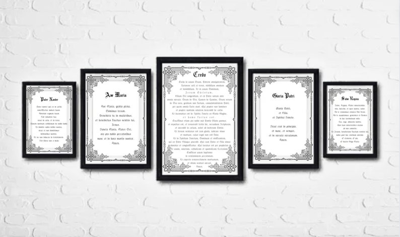 Rosary Latin Prayer Printable Bundle | Credo, Pater Noster, Ave Maria ...