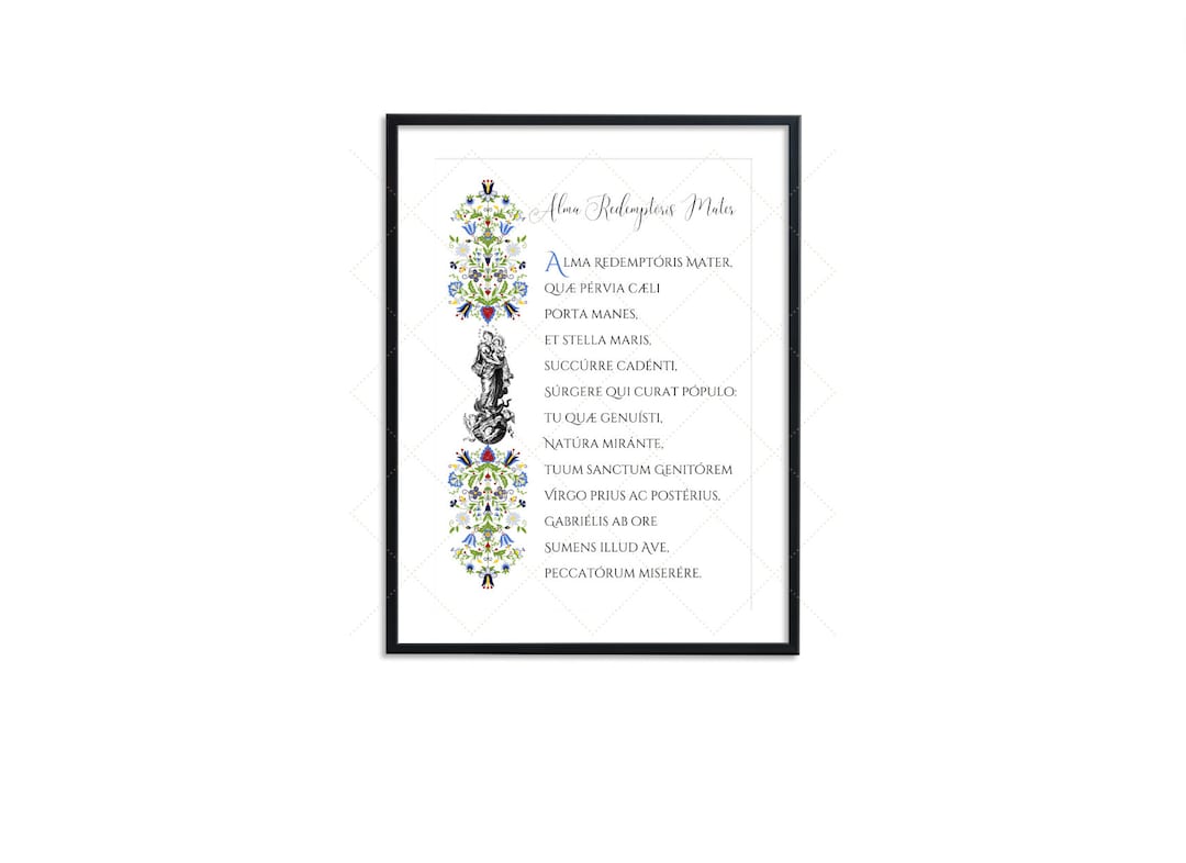 Alma Redemptoris Mater Traditional Catholic Printable Prayer | Sweet ...